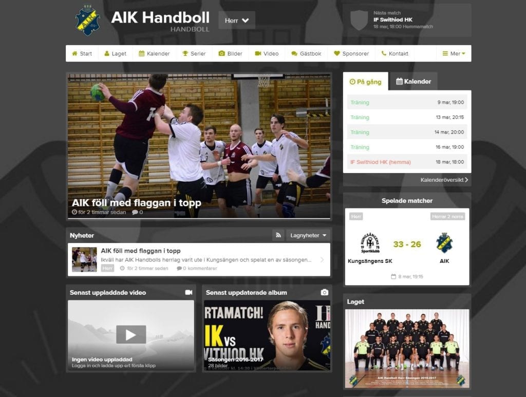 Ny hemsida för AIK Handboll | Allmänna Idrottsklubben